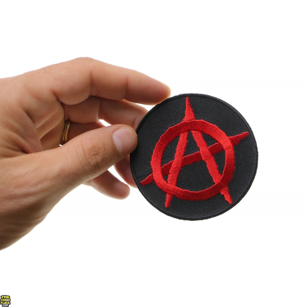 Anarchy Red Round Patch | Novelty Patches -TheCheapPlace