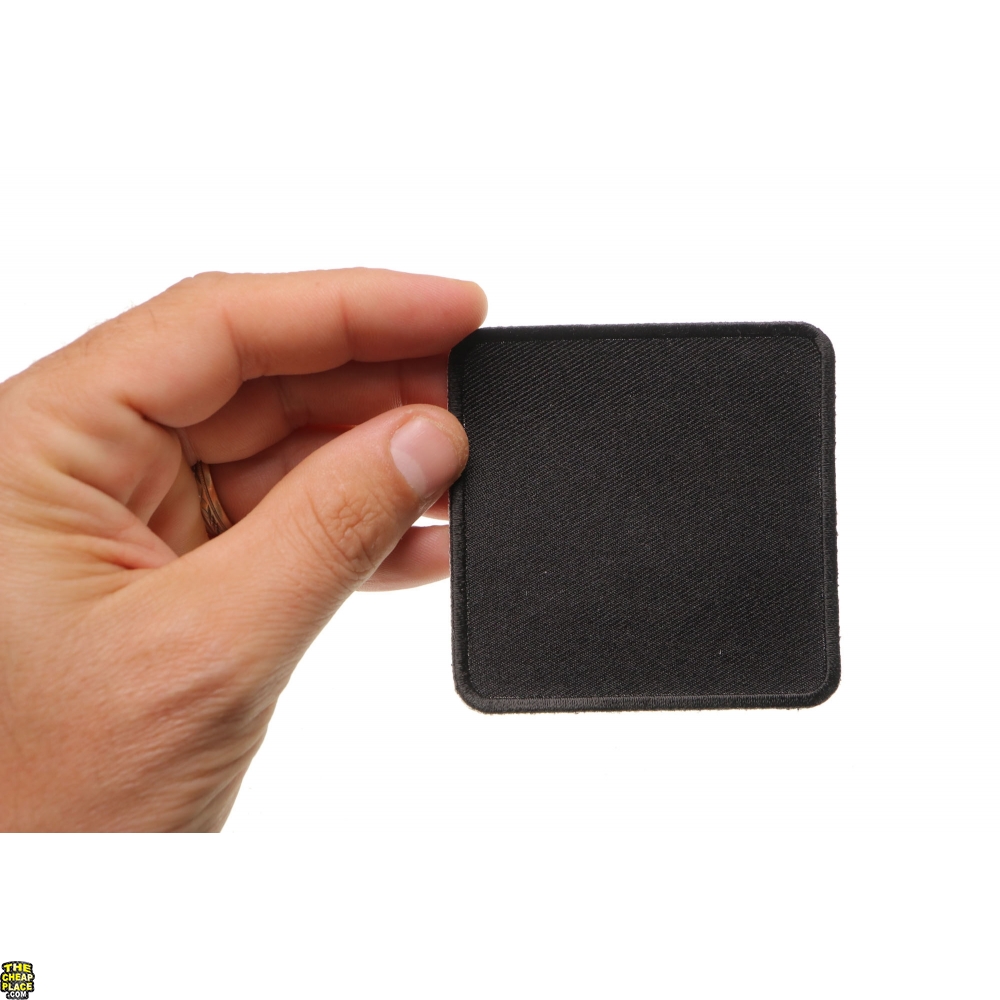 Black 3 Inch Square Blank Patch | Blank Patches -TheCheapPlace