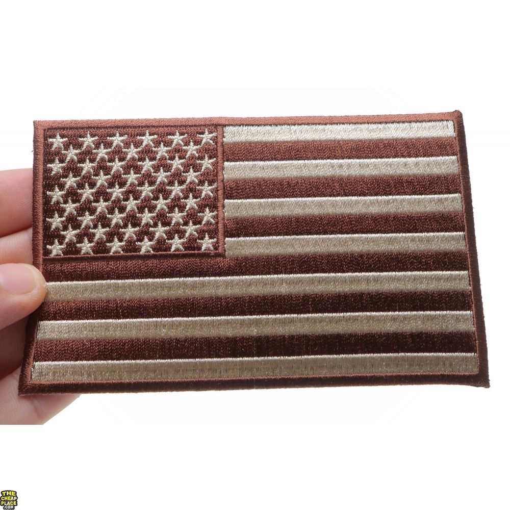 Brown Subdued American Flag Patch - TheCheapPlace