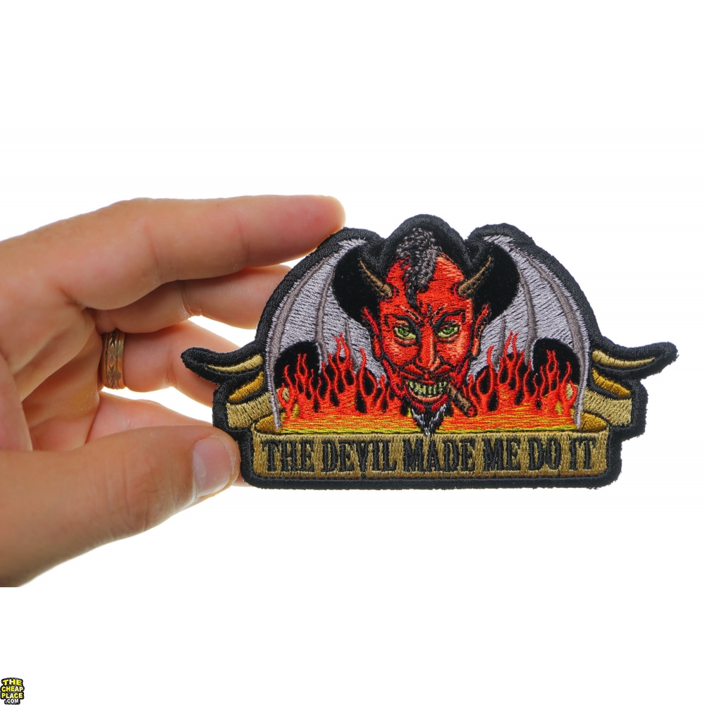 Devil Made Me Do It Small Patch | Embroidered Patches