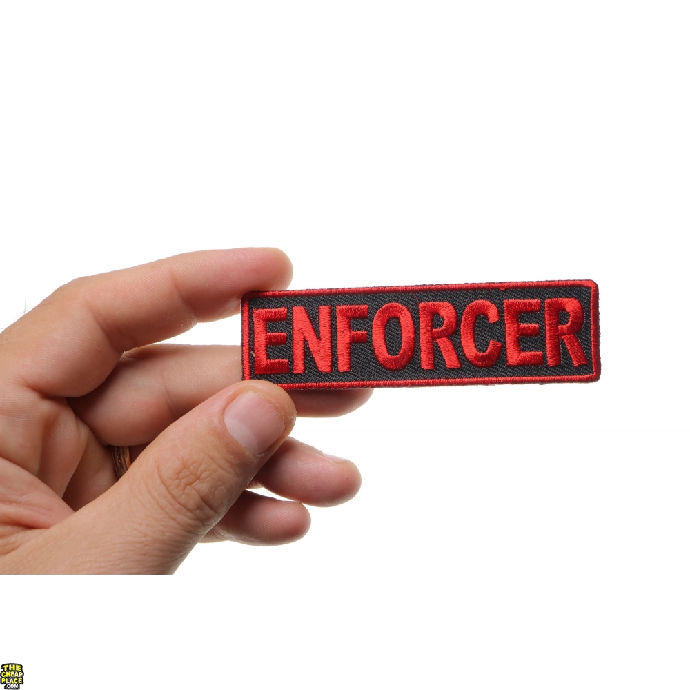 Enforcer Patch In Red 3.5 Inches | Ranks Titles Nicknames -TheCheapPlace