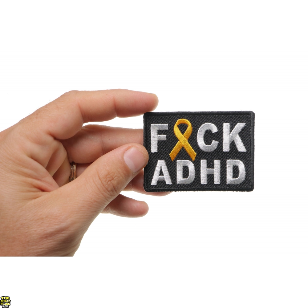 FCK ADHD Orange Ribbon Patch