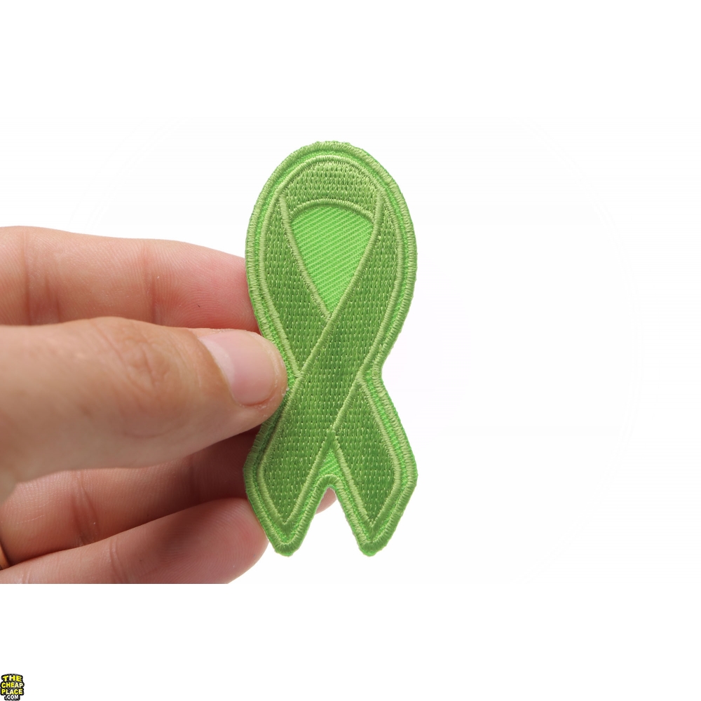 Green Ribbon Patch For Environmental Awareness | Support Ribbons ...