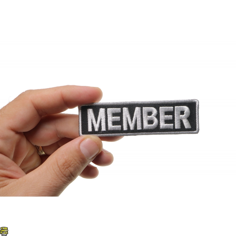 Member Patch 3.5 Inch White | Ranks Titles Nicknames -TheCheapPlace
