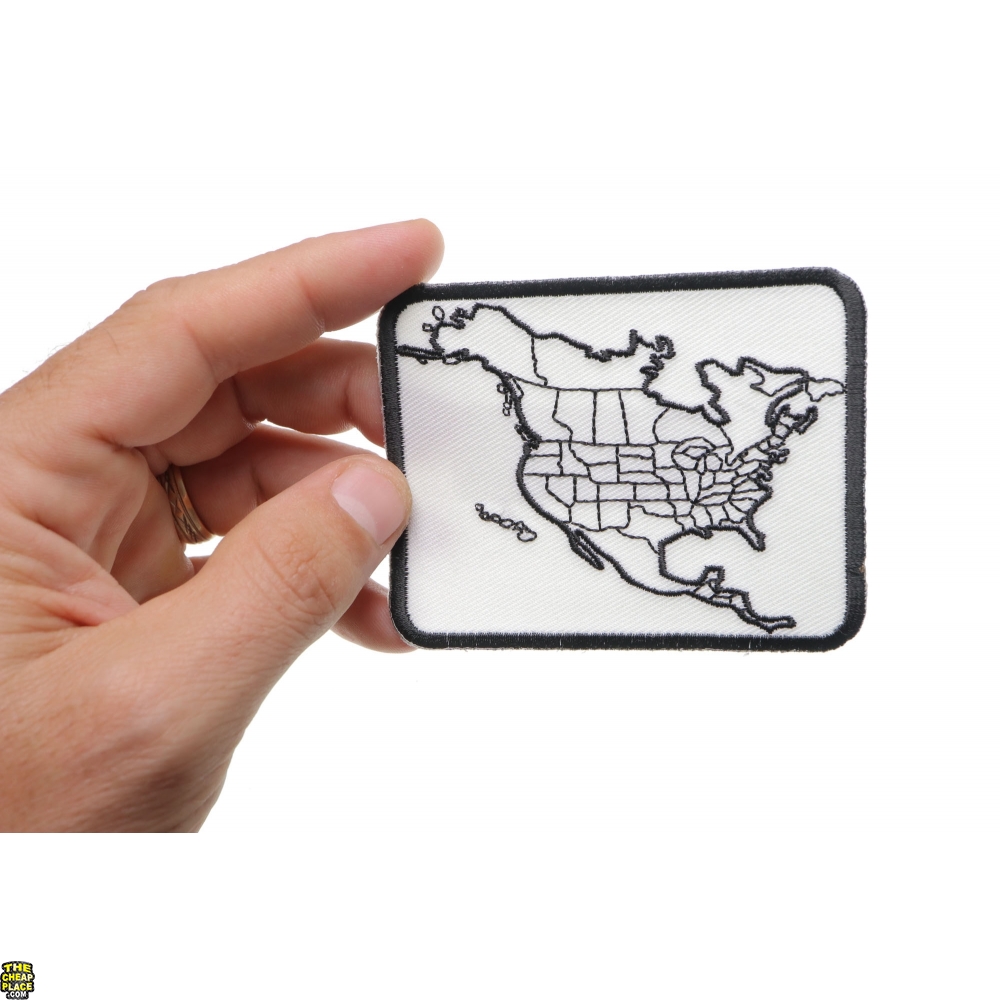 North America Color In Patch Small | Flag Patches -TheCheapPlace