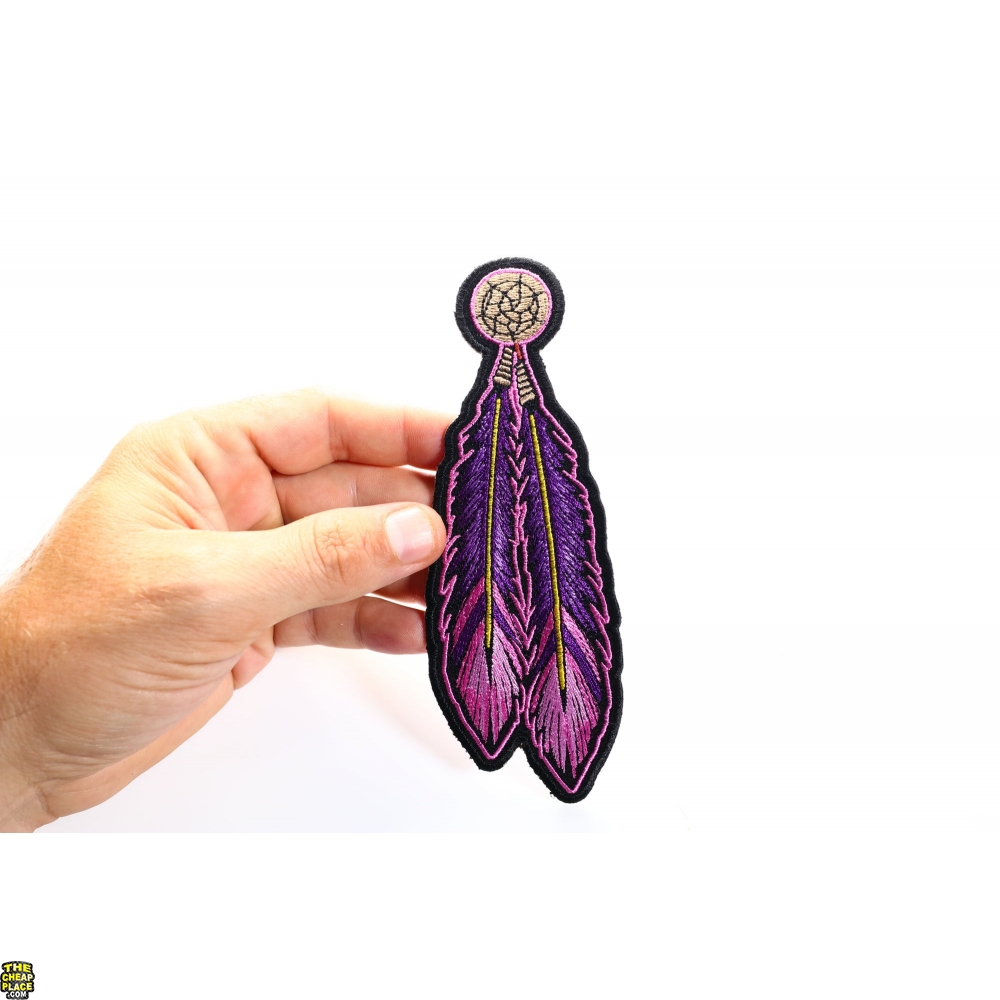 Pink Purple Feathers Patch | Feather Patches -TheCheapPlace