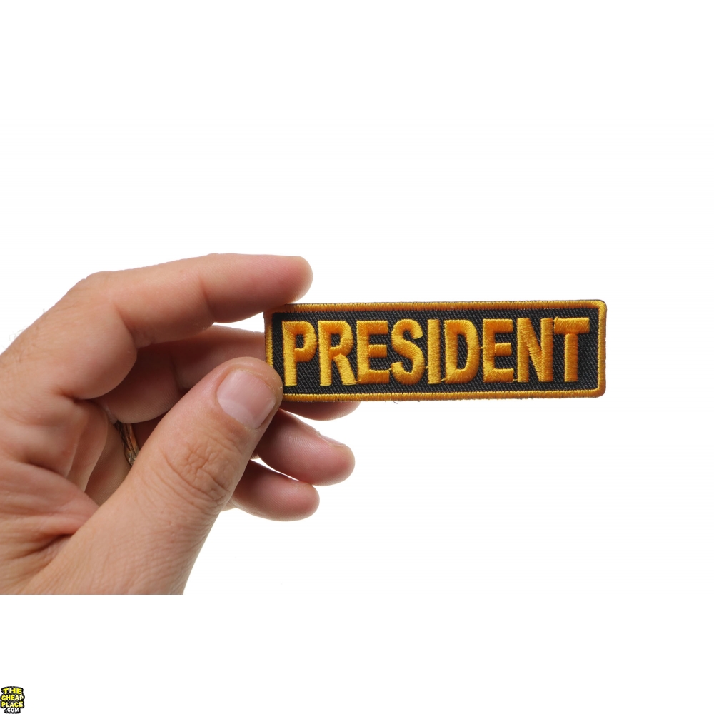 President Patch 3.5 Inch Yellow | Ranks Titles Nicknames -TheCheapPlace