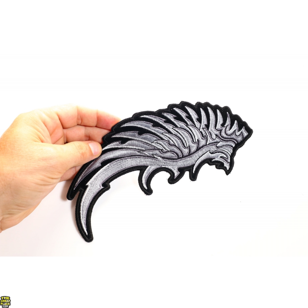 Right Silver Eagle Wing Patch | Eagle Patches -TheCheapPlace