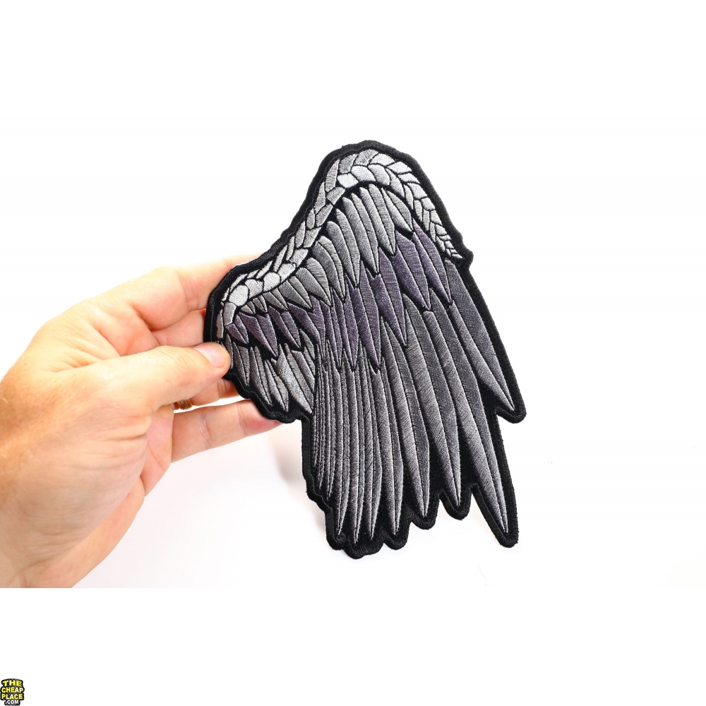 Silver Angel Right Wing Patch | Embroidered Patches
