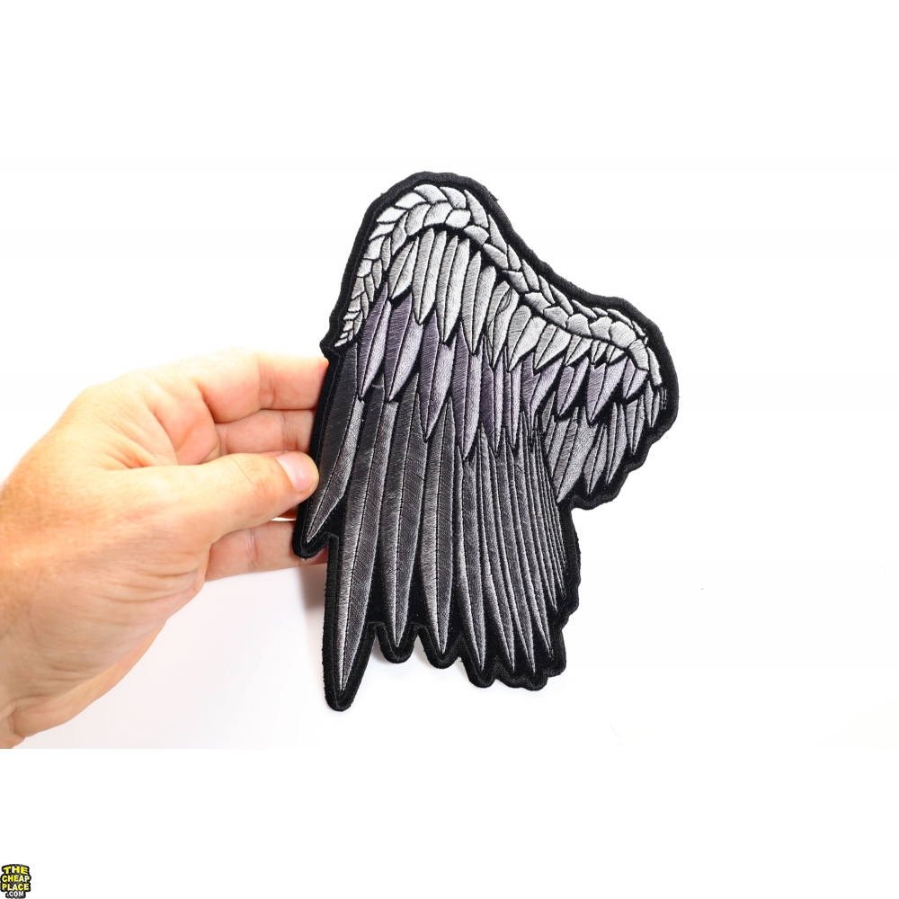 Silver Left Angel Wings Patch | Angel Wing Patches -TheCheapPlace