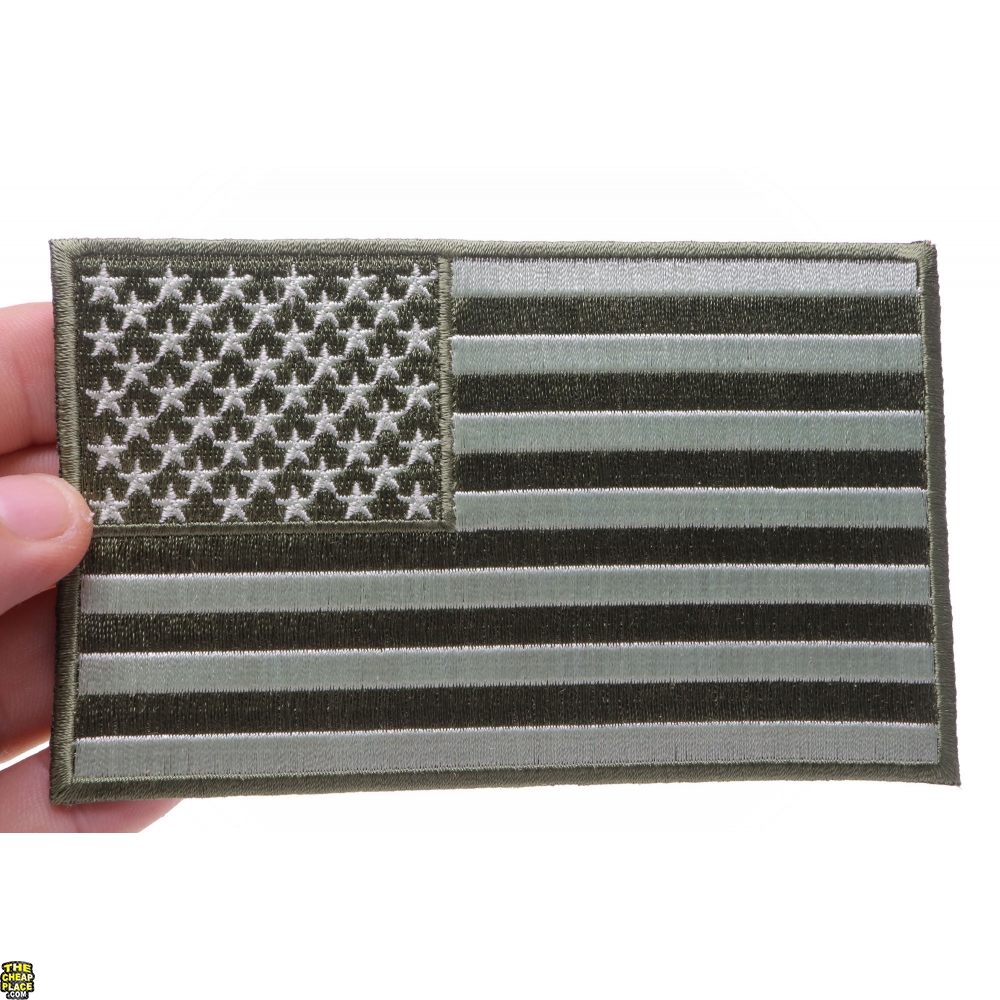 Subdued Green American Flag Patch - TheCheapPlace