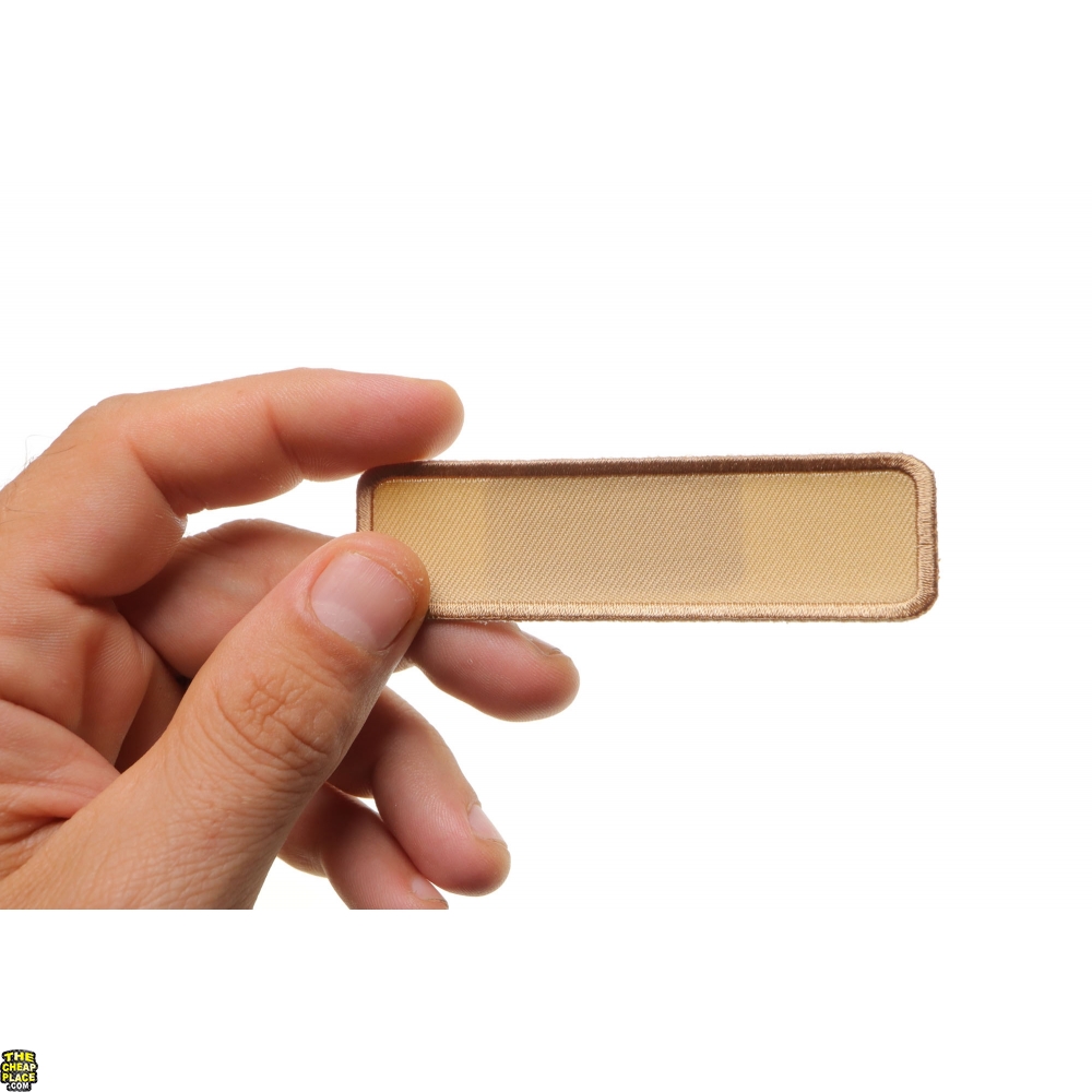 Tan Name Tag Blank Patch | Embroidered Patches