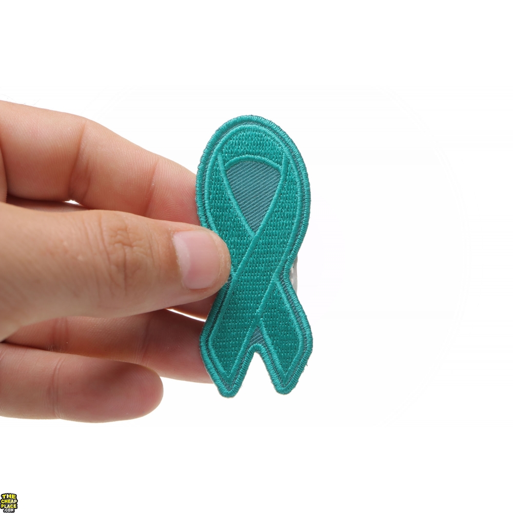 Teal PTSD Awareness Ribbon Patch | Support Ribbons -TheCheapPlace