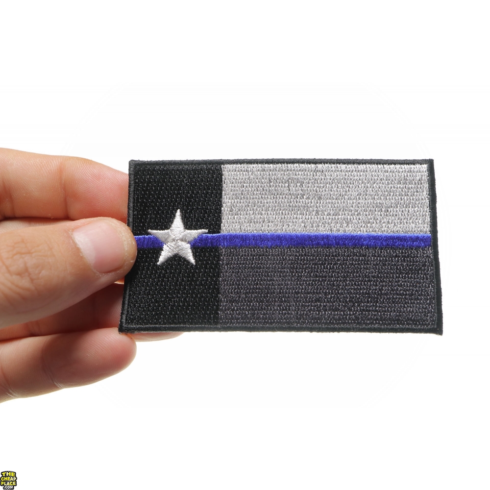 Thin Blue Line Texas State Flag Patch For Law Enforcement | Texas Pride ...