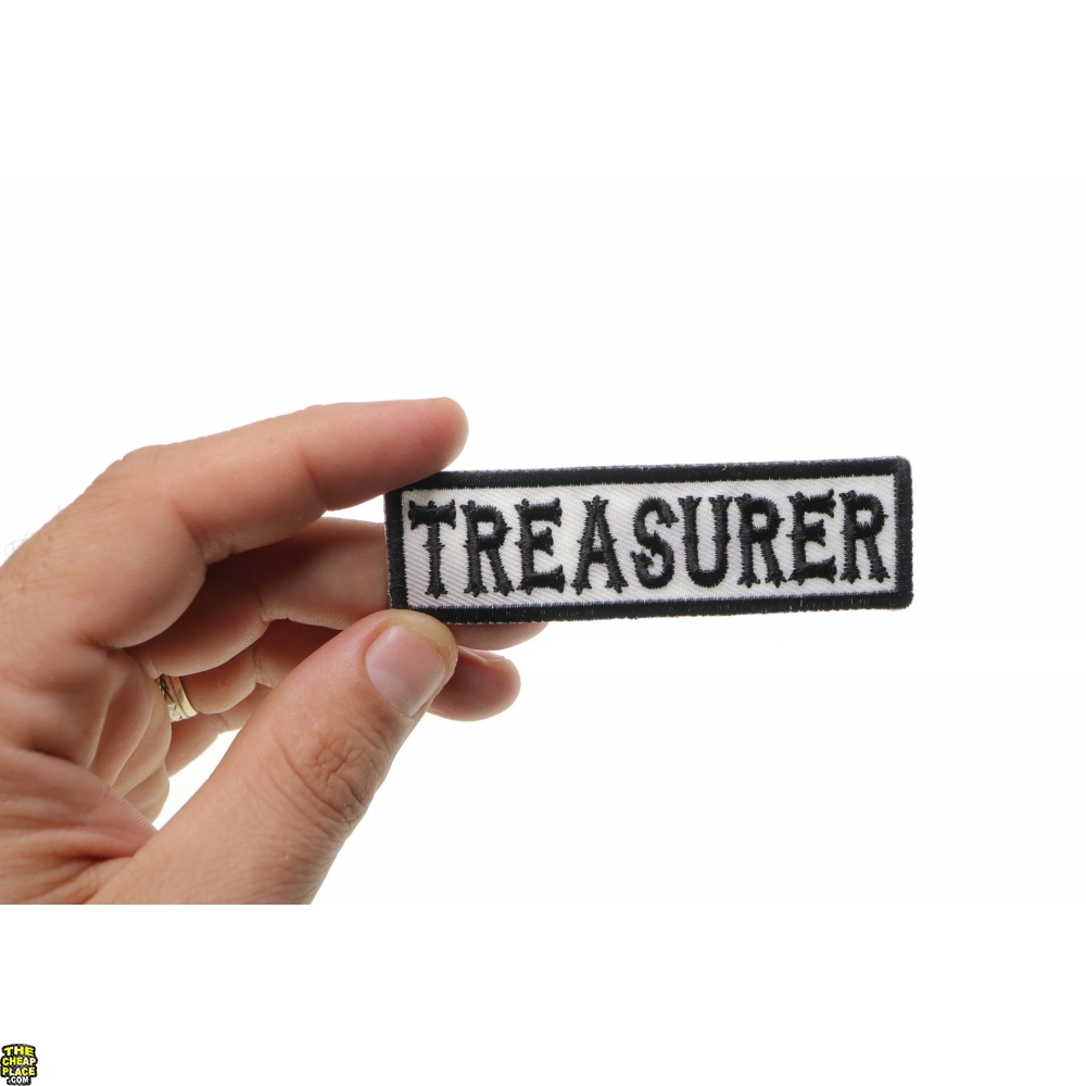 Treasurer Patch Black On White
