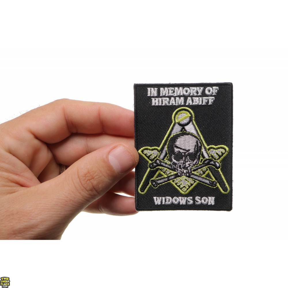 Widows Son Mason Patch In Memory Of Hiram Abiff | Patriotic Patches ...