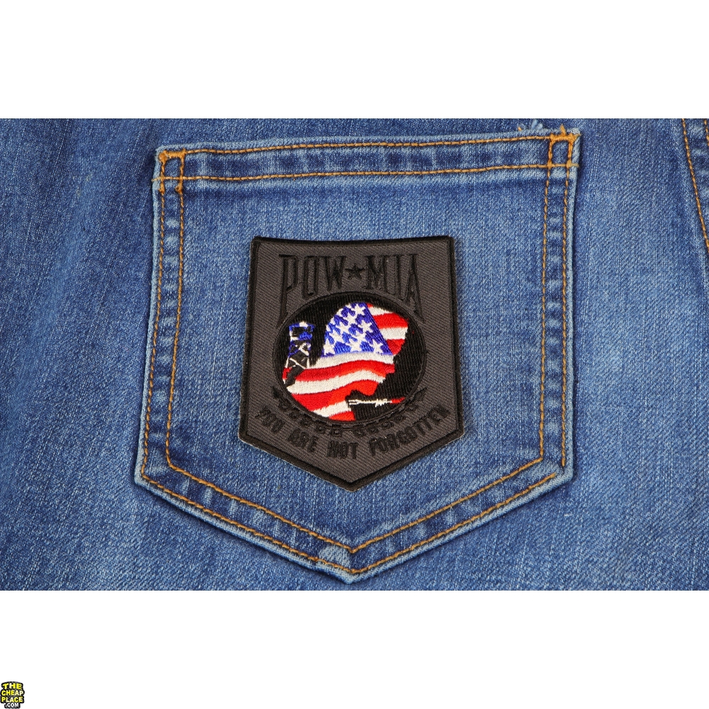 American Flag POW MIA Patch | POW MIA Patches -TheCheapPlace