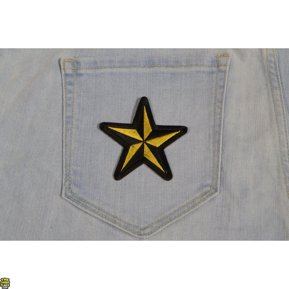 Black And Yellow Star Patch | Embroidered Patches
