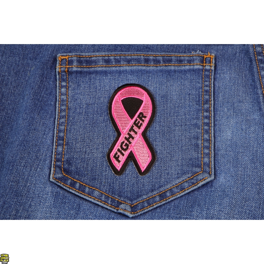 Breast Cancer Fighter Pink Ribbon Patch | Support Ribbons -TheCheapPlace