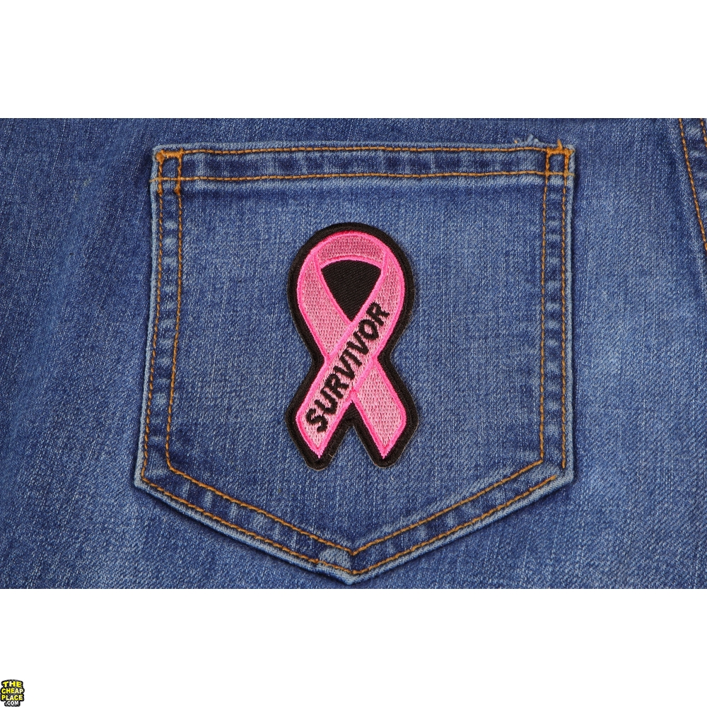 Breast Cancer Survivor Pink Ribbon Patch | Support Ribbons -TheCheapPlace