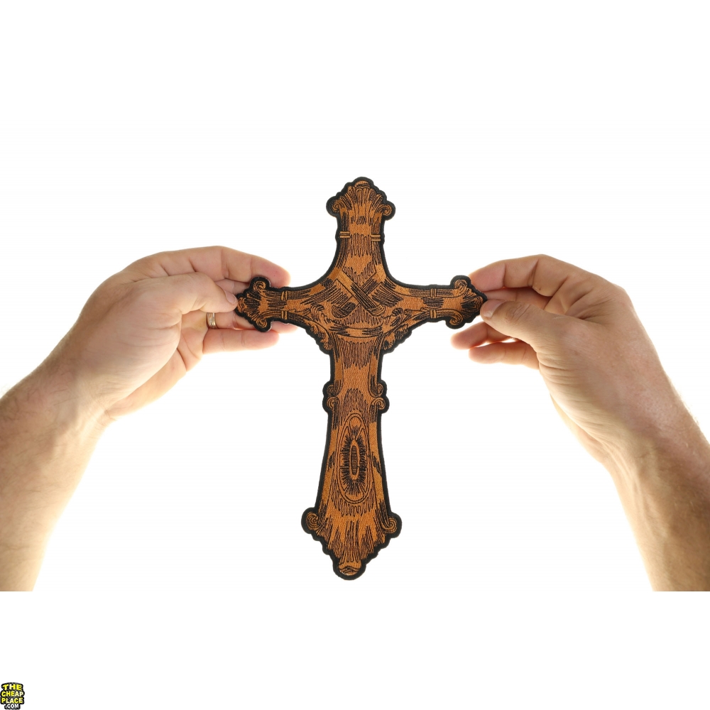 Christian Cross Patch Large | Embroidered Patches