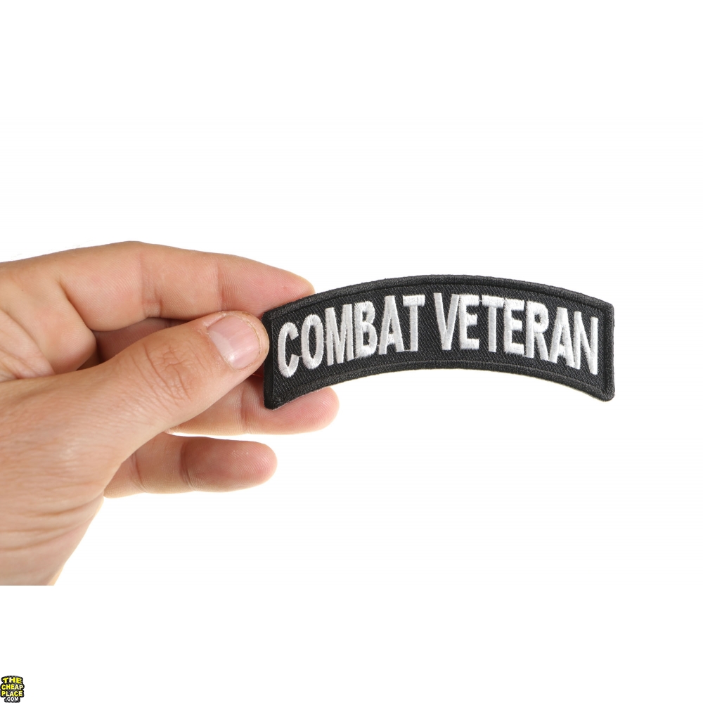 Combat Veteran Small Rocker Patch | Vet Patches -TheCheapPlace