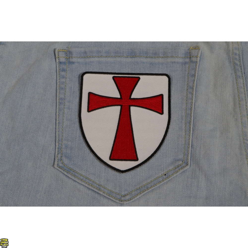 Knights Templar Shield Patch | Christian Patches -TheCheapPlace