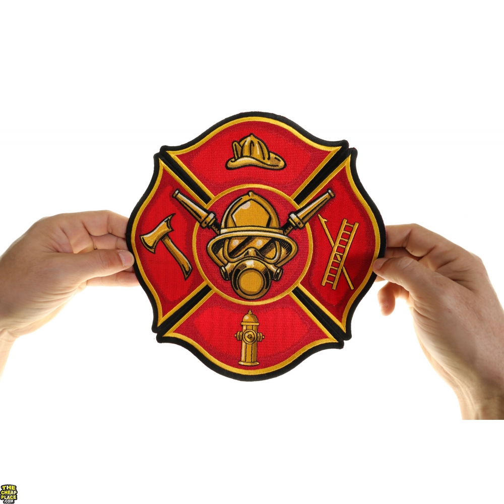 Large Fire Fighter Axe Ladder Hydrant Cap Patch | Embroidered Patches
