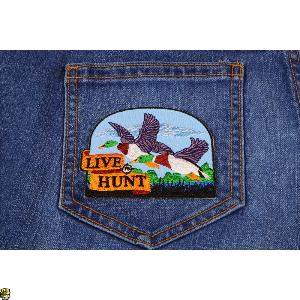 Live To Hunt Patch For Duck Hunters | Embroidered Patches