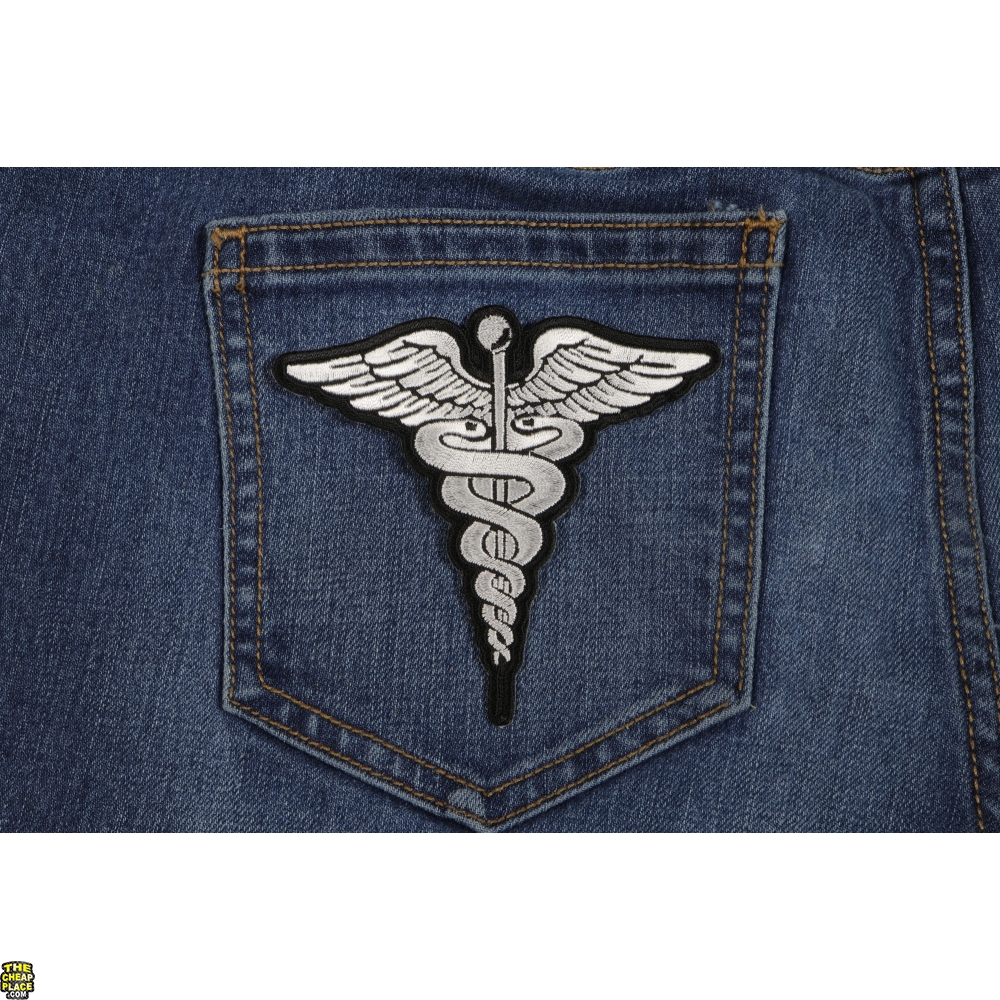 Medic Symbol Patch BW | EMT Patches -TheCheapPlace
