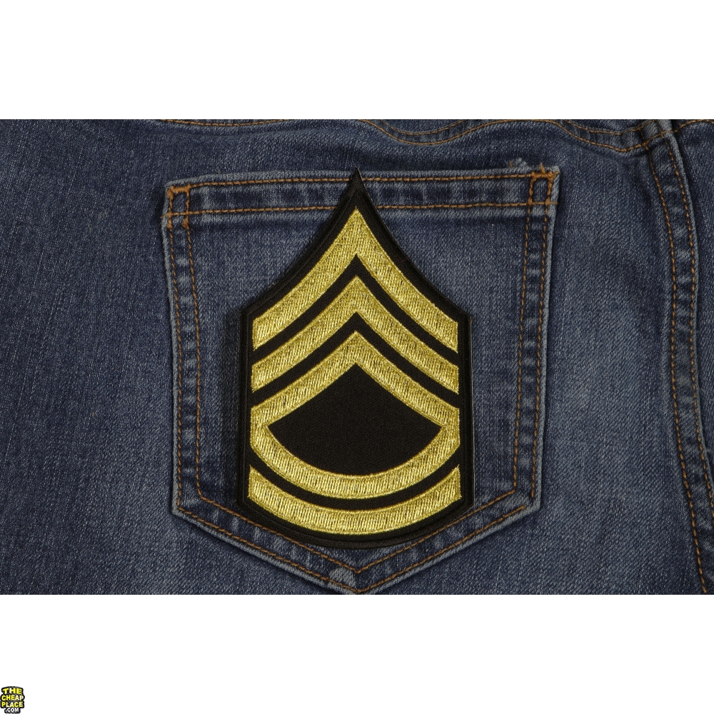 Sergeant First Class Iron on Patch - TheCheapPlace