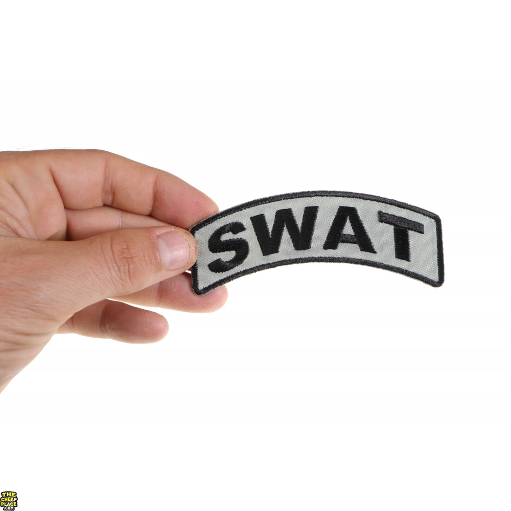 Swat Rocker Patch Black Gray | Embroidered Patches