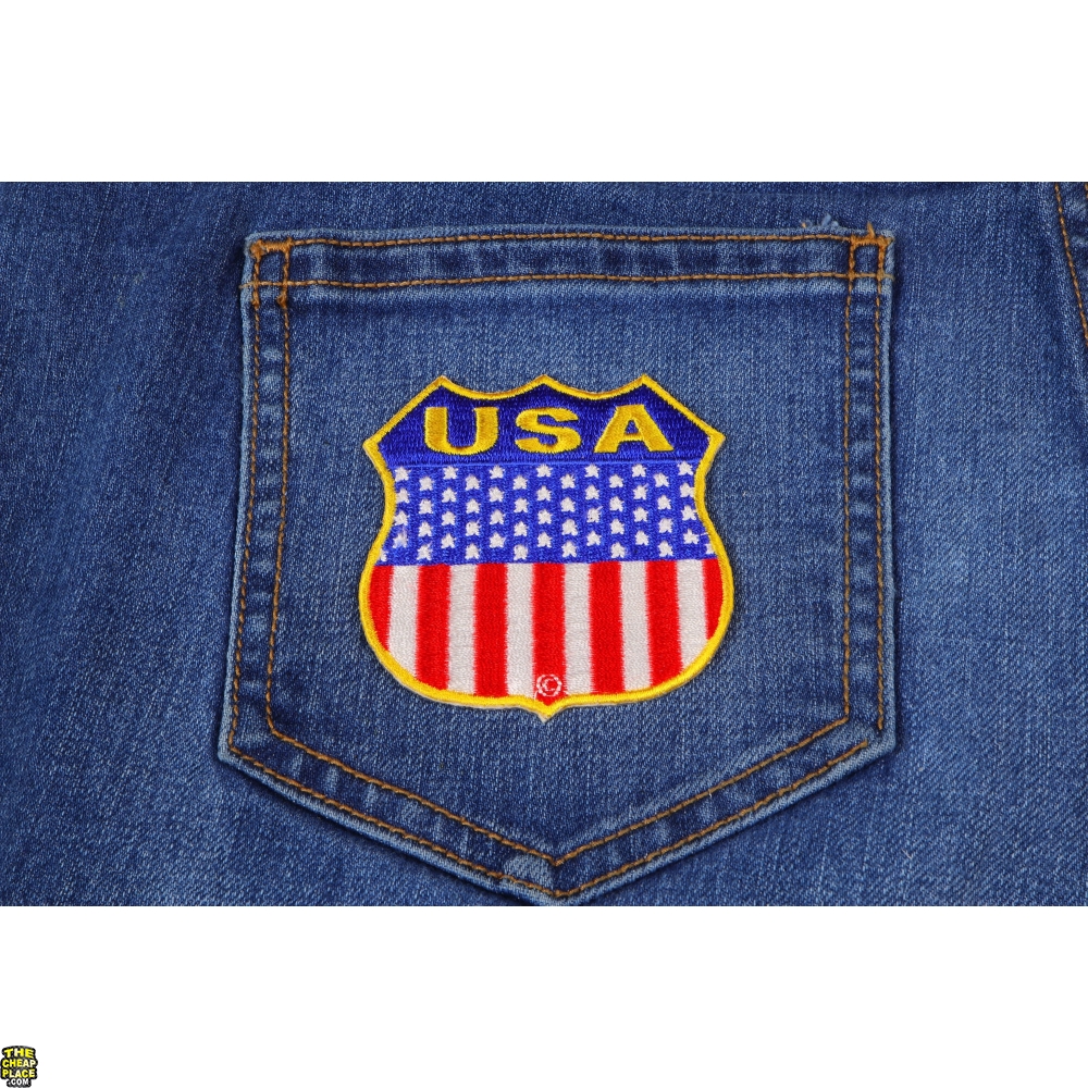 USA Shield Flag Patch | American Flag Patches -TheCheapPlace