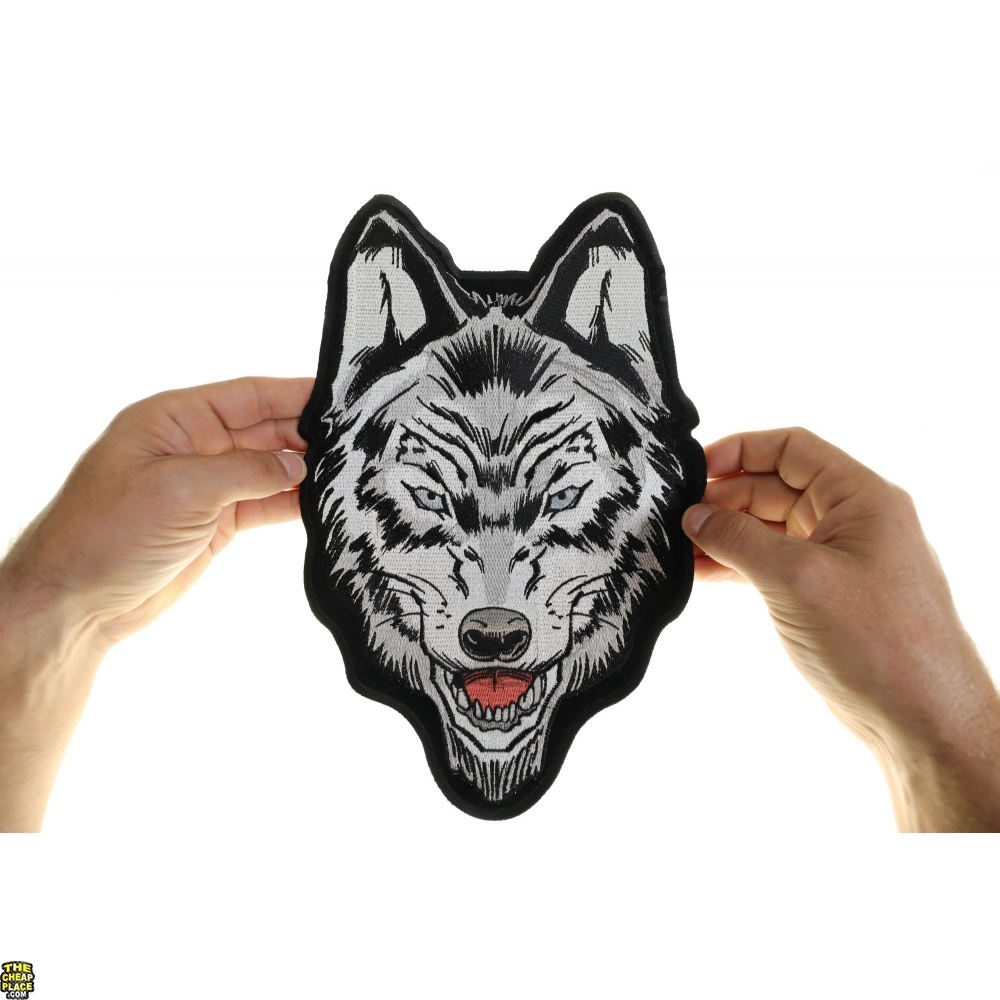 Gray Wolf Embroidered Iron on Patch - TheCheapPlace