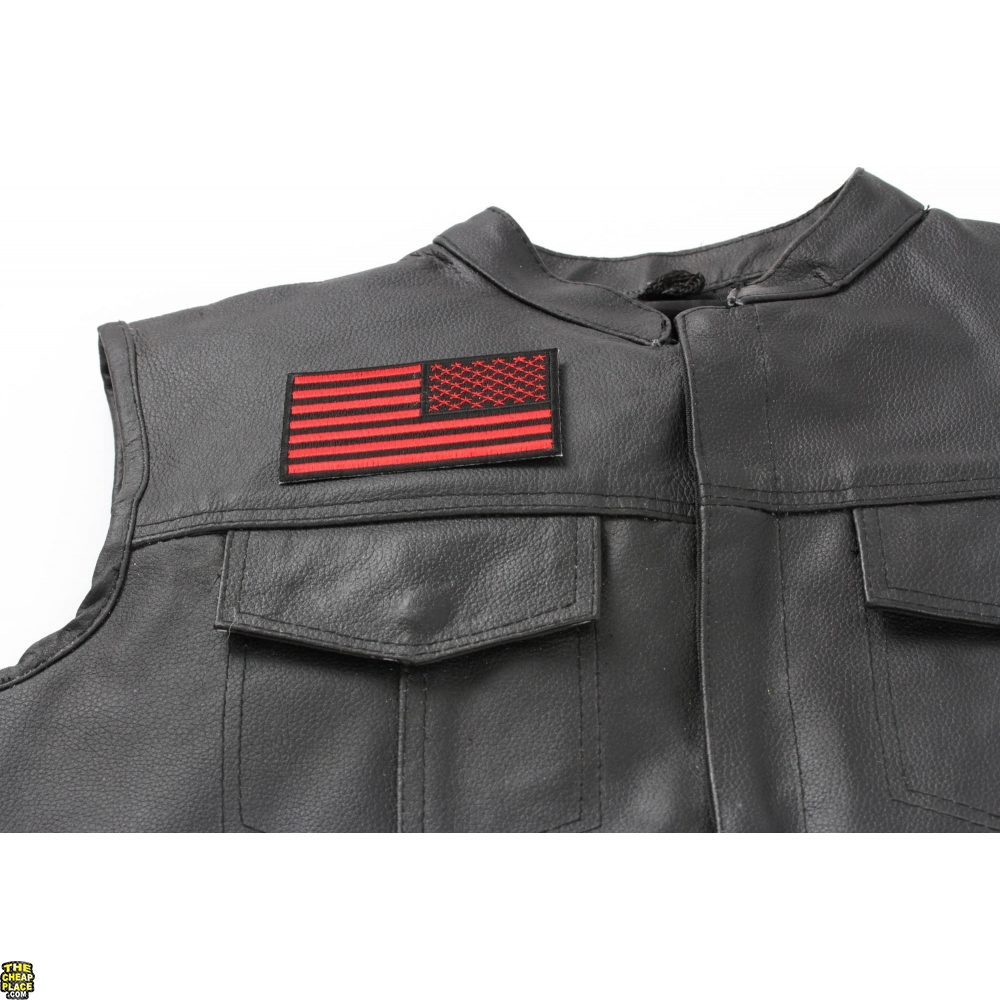Black And Red Reversed American Flag Patch 4 Inch | US Military Veteran ...