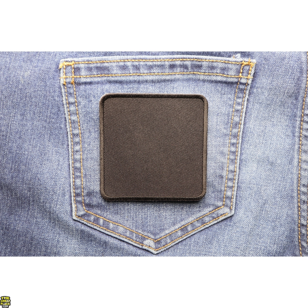Black 3 Inch Square Blank Patch | Blank Patches -TheCheapPlace