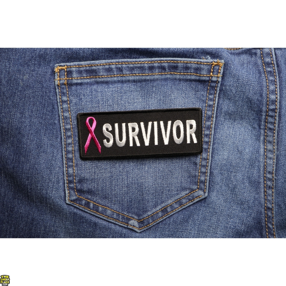 Breast Cancer Survivor Pink Ribbon Patch | Support Ribbons -TheCheapPlace