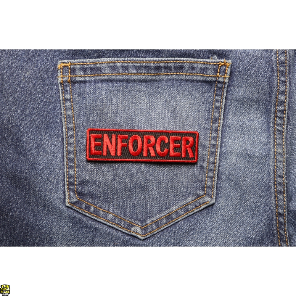 Enforcer Patch In Red 3.5 Inches | Ranks Titles Nicknames -TheCheapPlace