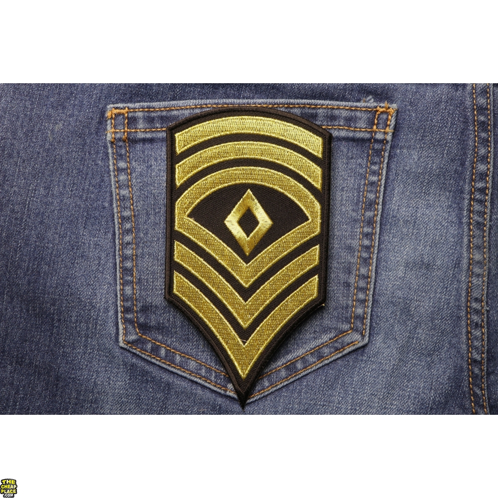 First Sergeant Iron on Patch - TheCheapPlace