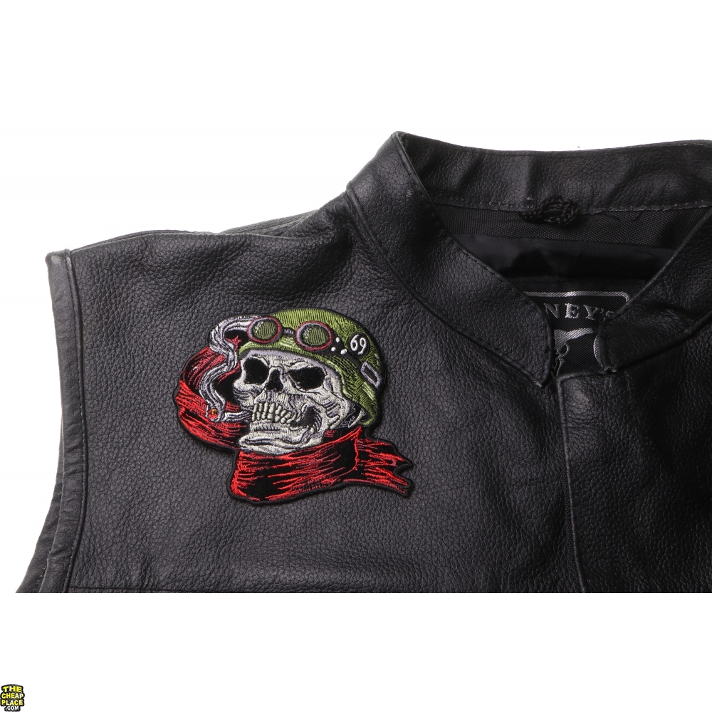 Helmet Skull Scarf Biker 69 Patch - TheCheapPlace