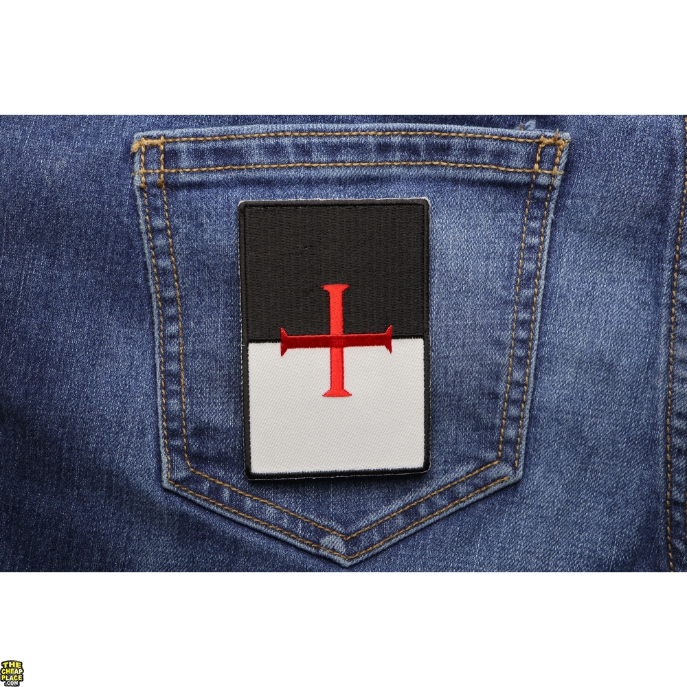 Knights Templar Flag Patch | Christian Patches -TheCheapPlace
