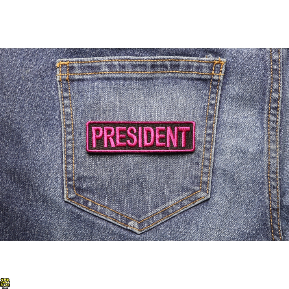 President Patch 3.5 Inch Pink