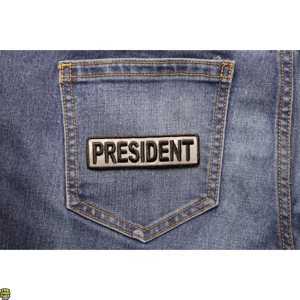 President Patch 3.5 Inch Reflective | Ranks Titles Nicknames -TheCheapPlace