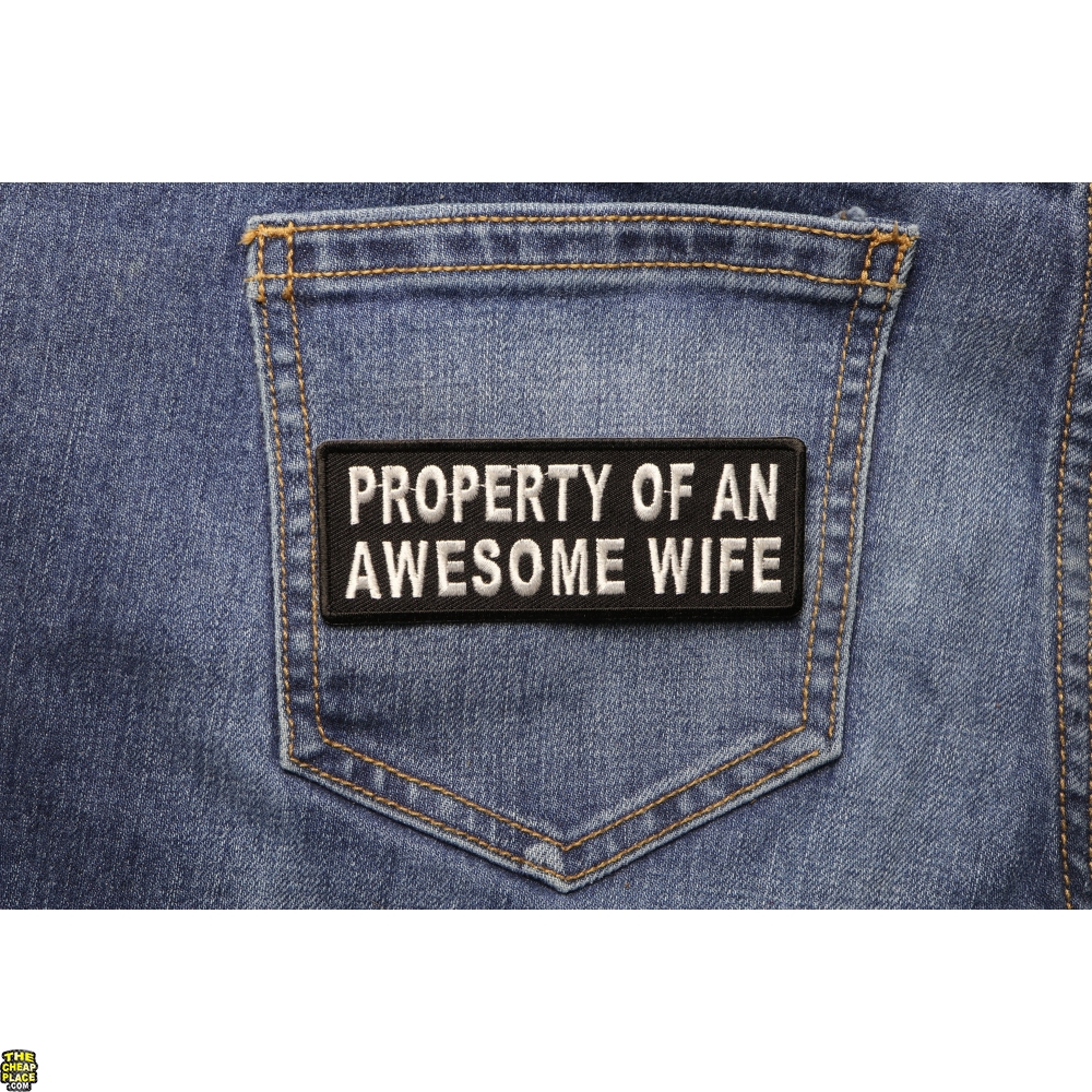 Property Of An Awesome Wife Patch | Funny Patches -TheCheapPlace