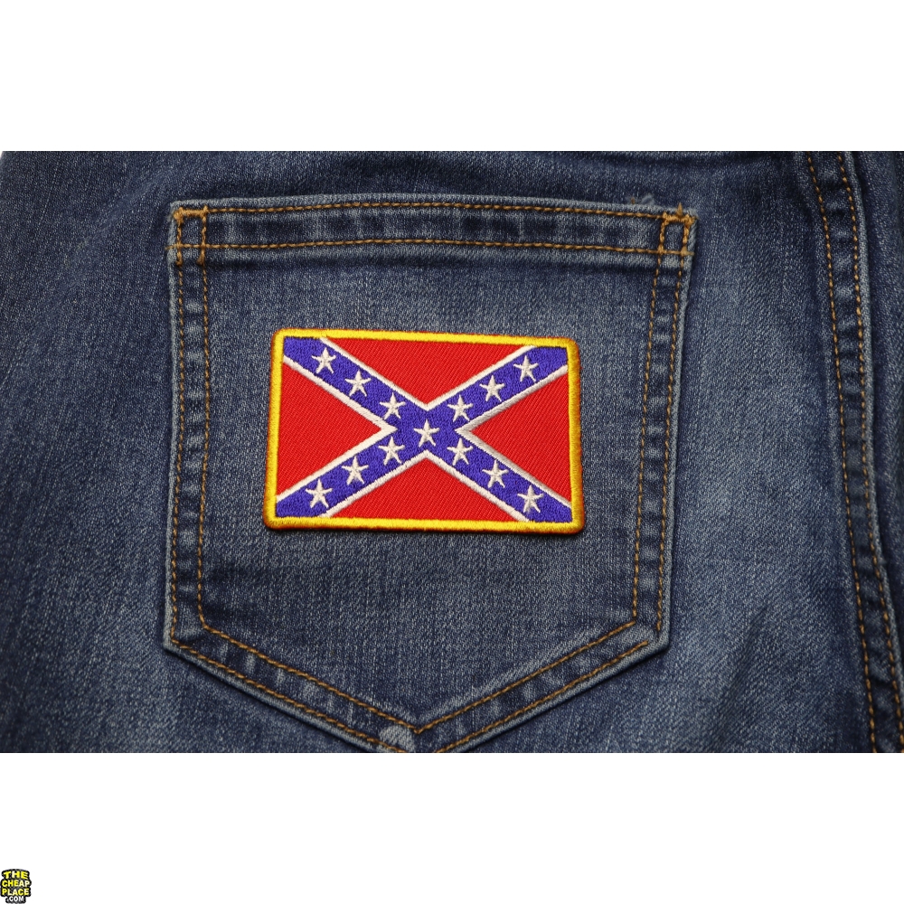 Rebel Confederate Southern Flag Patch Small | Southern Rebel -TheCheapPlace