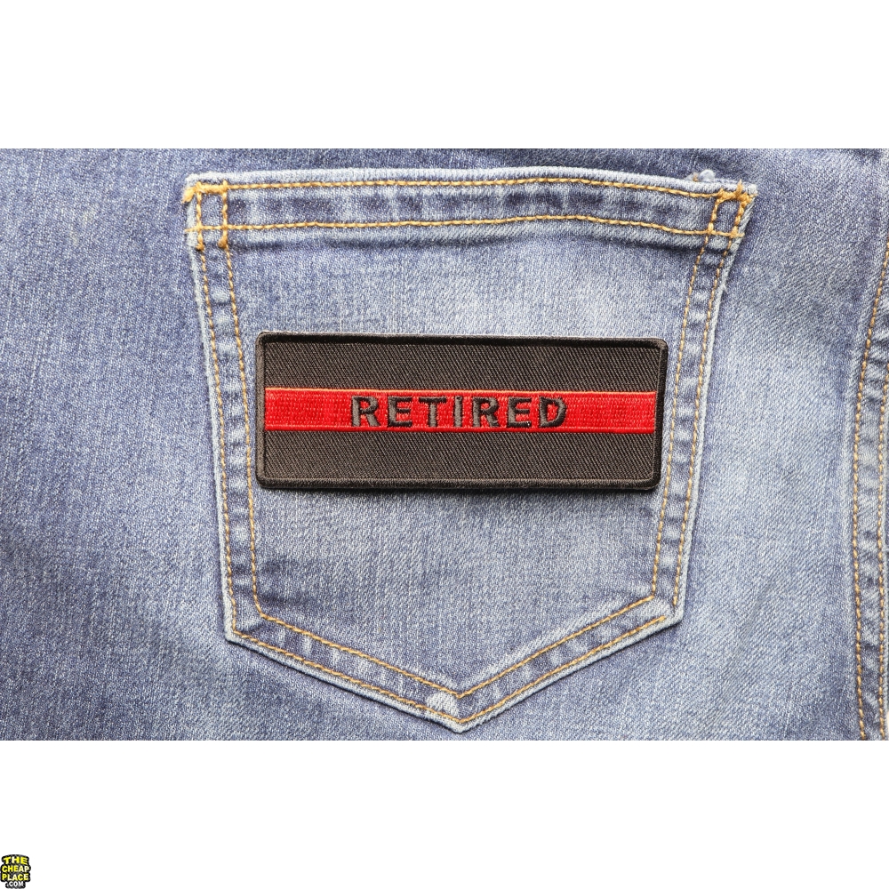 Retired Red Line Firefighter Patch | Fire Fighter Patches -TheCheapPlace