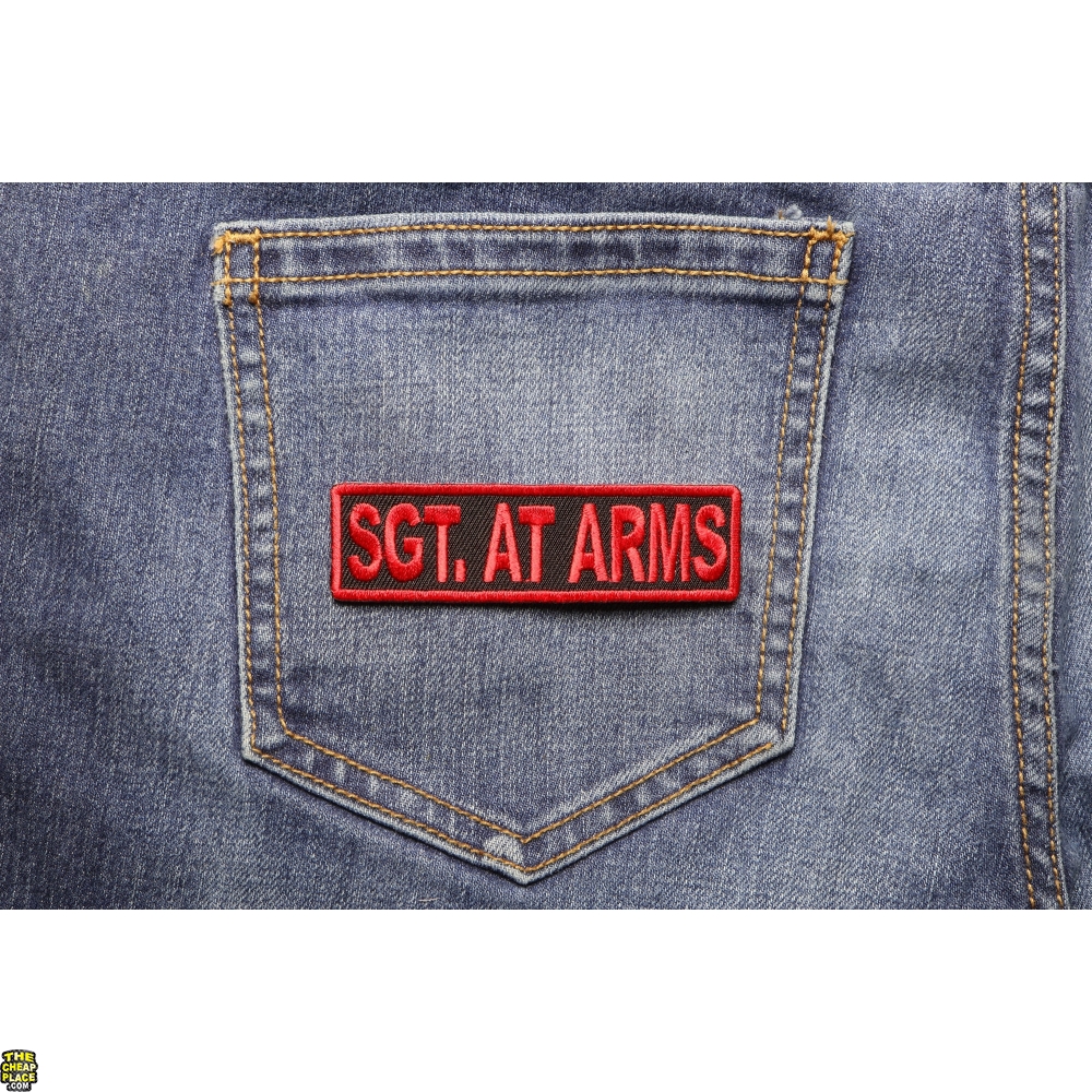 Sgt At Arms Patch Red | Ranks Titles Nicknames -TheCheapPlace