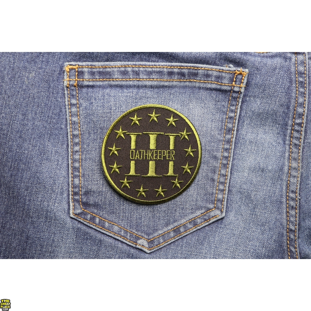 Three Percenter Oathkeeper Round Patch Green | 2nd Amendment Patches ...