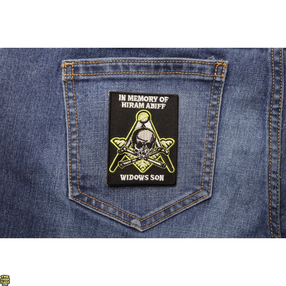 Widows Son Mason Patch In Memory Of Hiram Abiff | Patriotic Patches ...