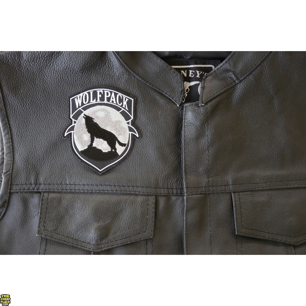 Wolfpack Patch Wolf Howling Moon Silhouette - TheCheapPlace